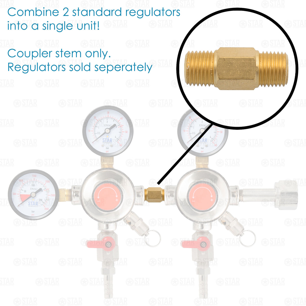 1/4" Male NPT Regulator Coupler Connector Stem Left Right Hand Thread ...