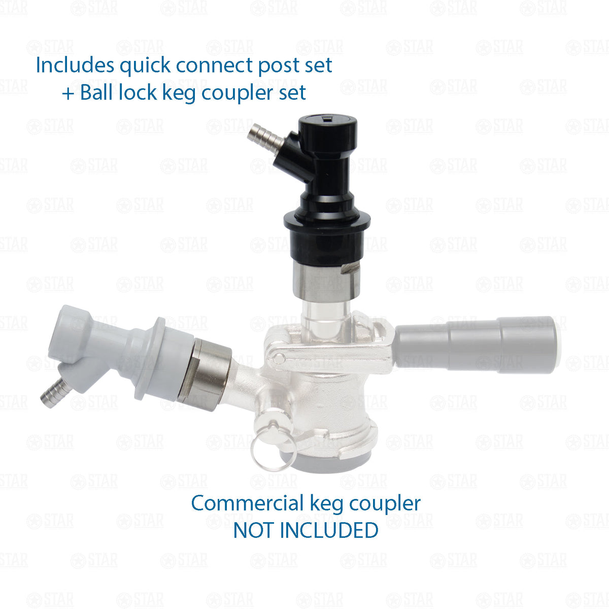 Sanke Keg Quick Connector Adapter Posts + Ball Lock – Star Beverage ...